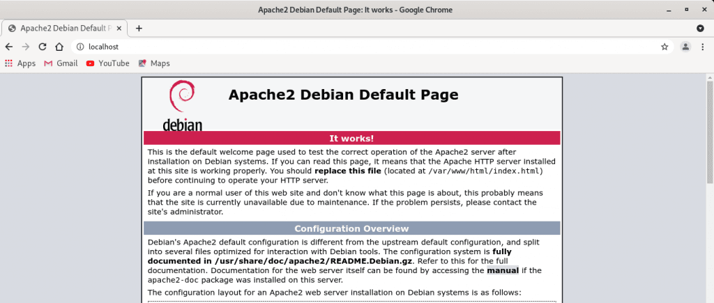 How to Install Apache2 on Debian 10 - Pentarock Technologies